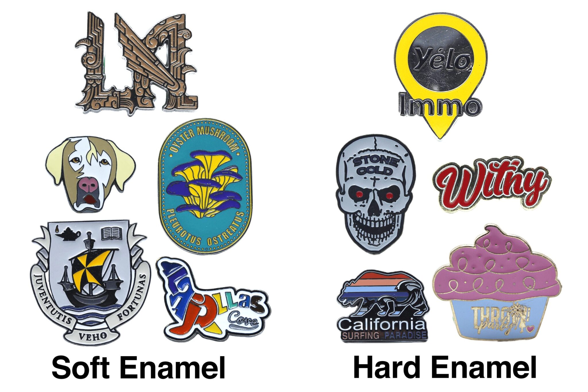 EnUnveiling Distinctions: Hard vs Soft Enamel Pins at low cost